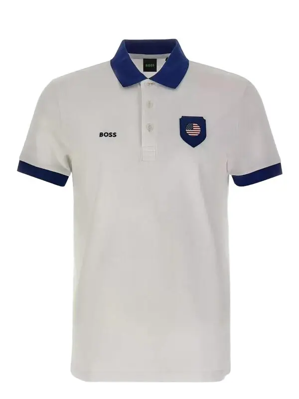 BOSS Paddy Short-sleeve Polo Shirt - White