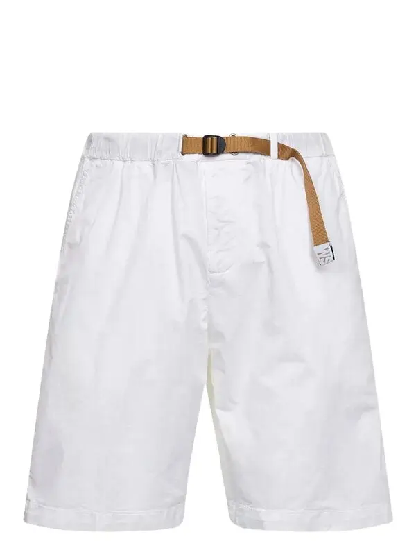 WHITE SAND Belted Shorts - White