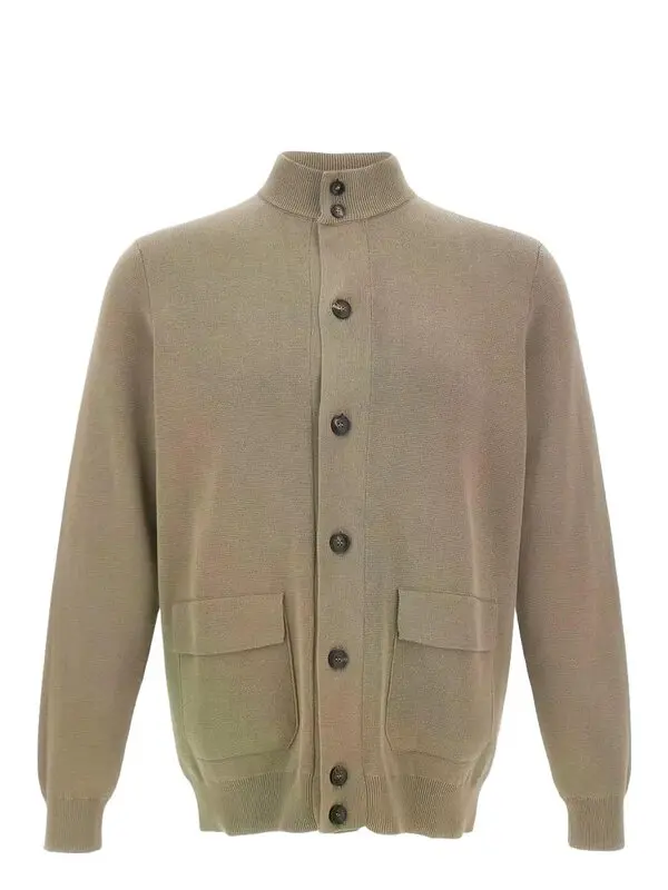 FILIPPO DE LAURENTIIS Patch-pocket Cardigan - Green