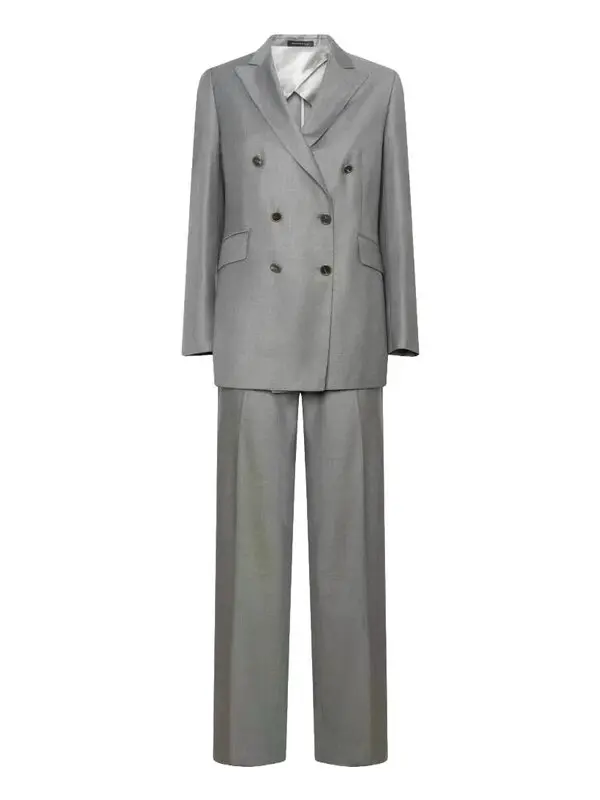 FRANZESE COLLECTION Lady Diana Double-breasted Suit - Grey