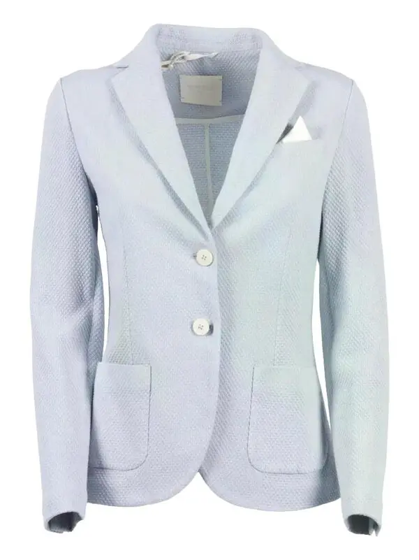 CIRCOLO 1901 Honeycomb Slim-fit Jacket - Blue