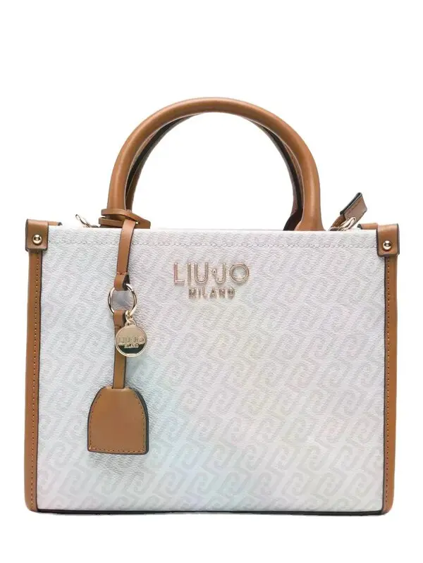 Liu Jo Monogram Tote Bag With Logo Plaque - Neutrals