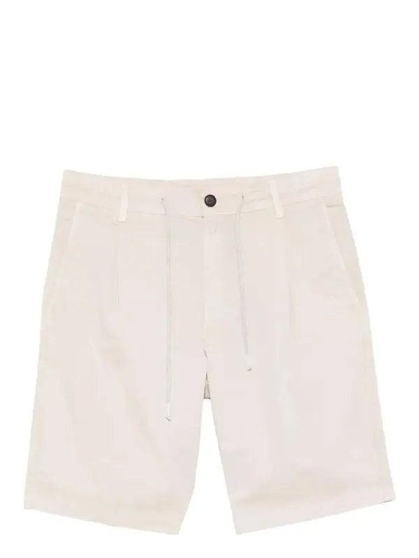 Eleventy Drawstring Pleated-front Shorts - Neutrals