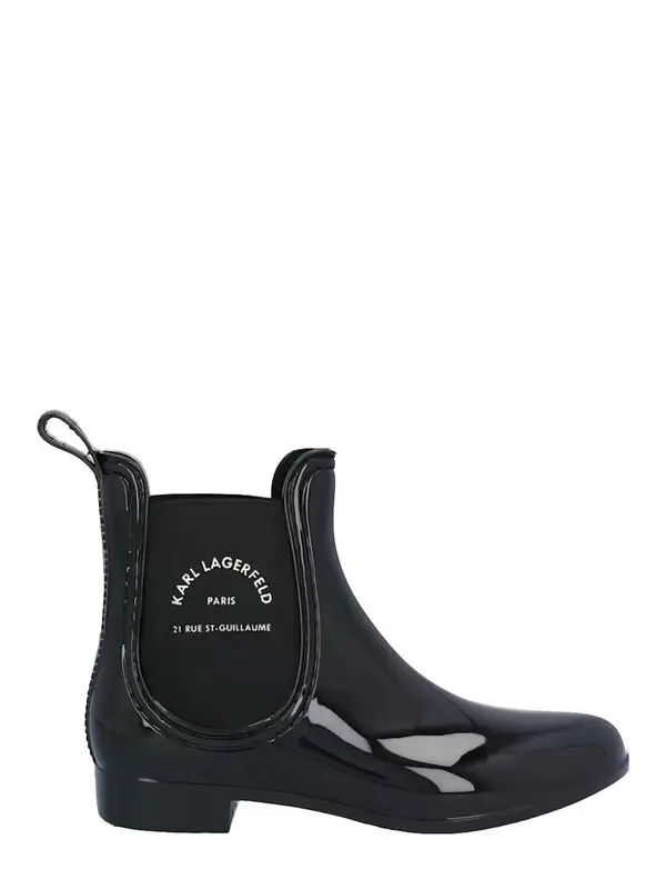 Karl Lagerfeld Logo Detail Boots - Black