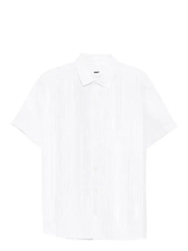 Obey Pinstripe Short-sleeve Shirt - White