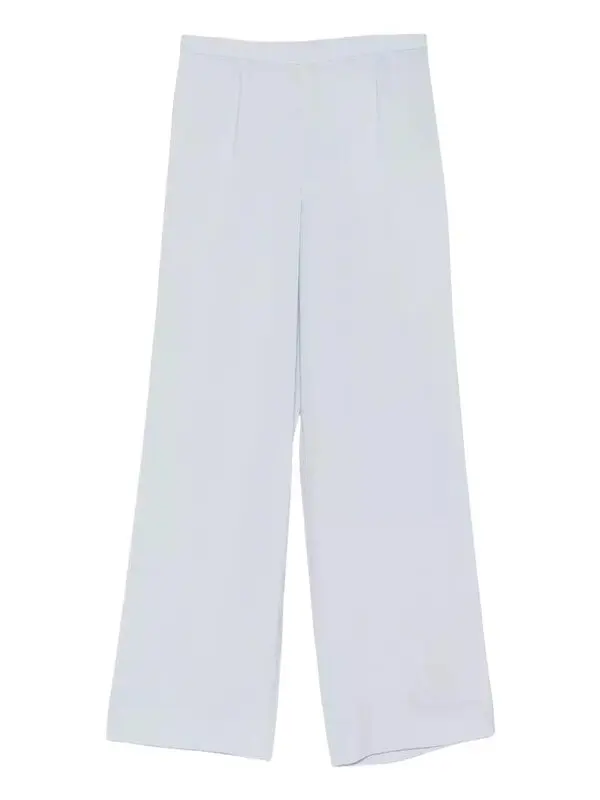 Hemisphere Pleated Wide-leg Trousers - Blue