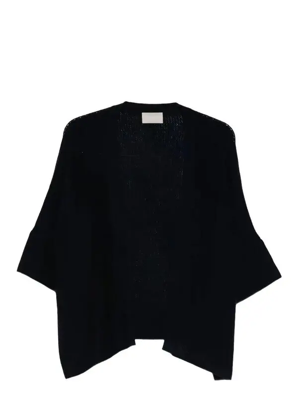 Hemisphere Flared-sleeve Cardigan - Black