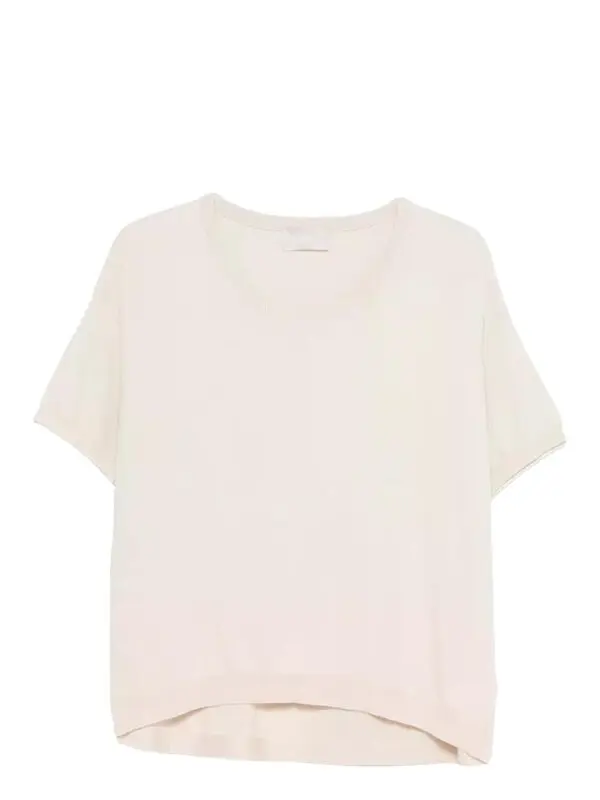 Hemisphere Short-sleeve Knitted T-shirt - Neutrals