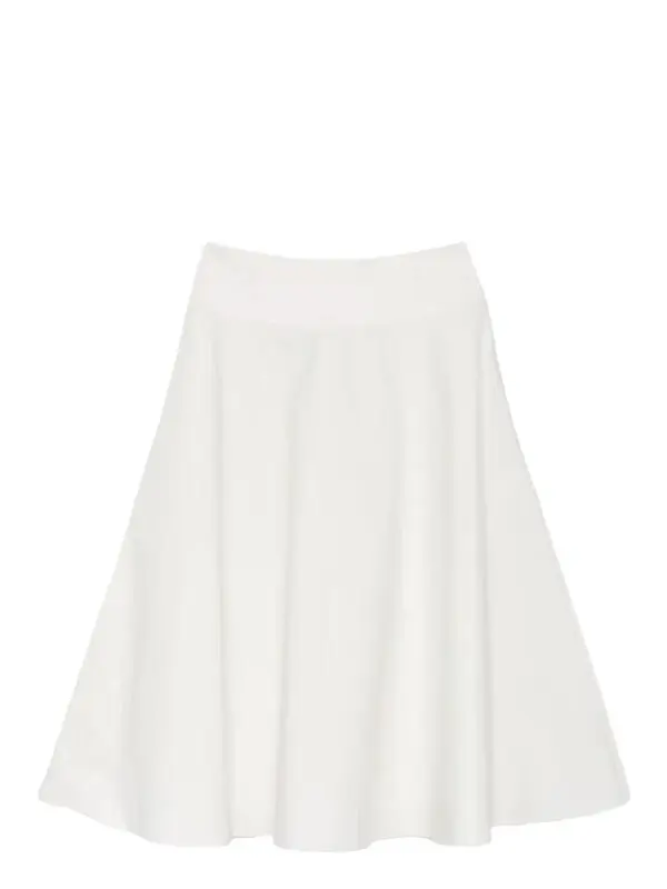 Hemisphere A-line Midi Skirt - White