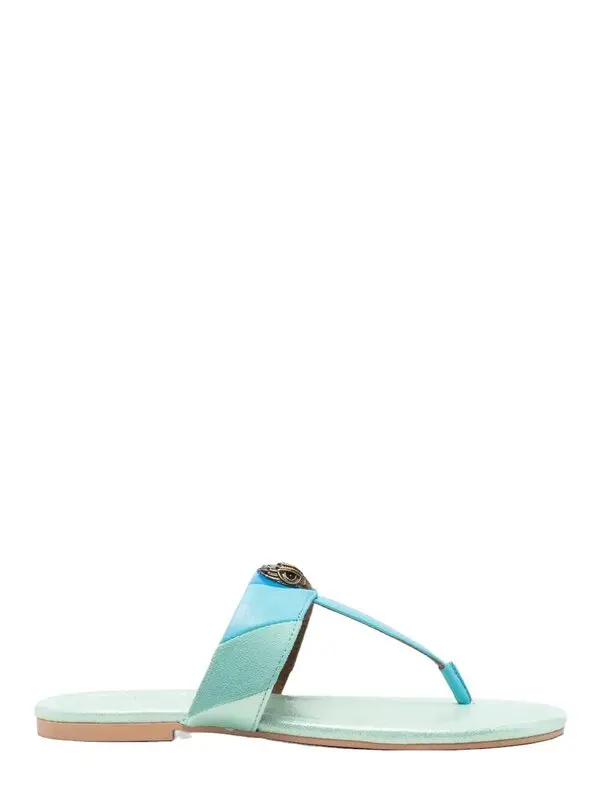 Kurt Geiger Kensington T-bar Flat Sandals - Blue