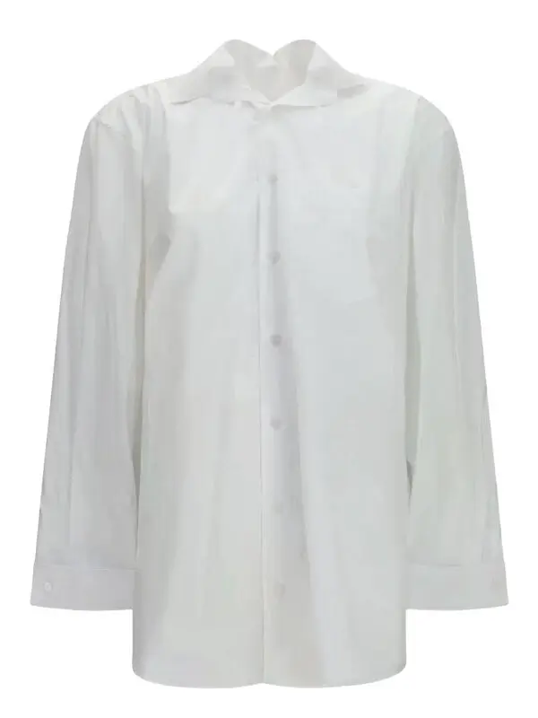 ALAINPAUL Elasticated-collar Shirt - White