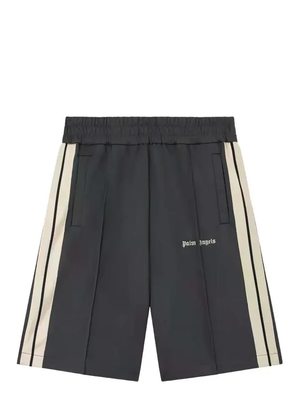 Palm Angels Logo Stripe Track Shorts - Grey