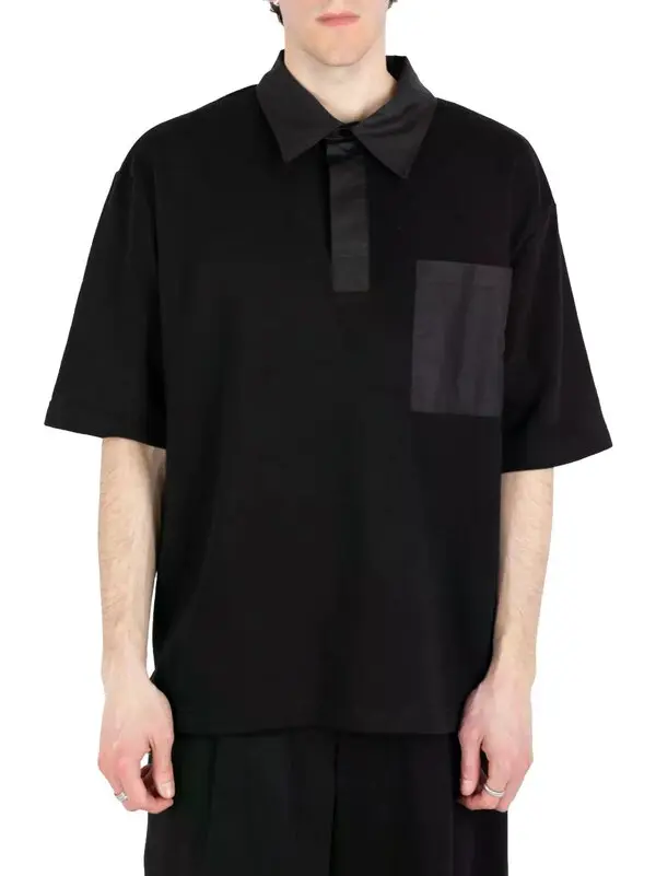 SOCIETE ANONYME Polo 92 Patch-pocket Cotton Polo Shirt - Black