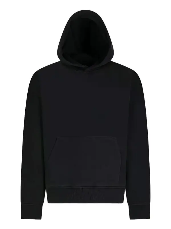 Palm Angels Curved-logo Hoodie - Black