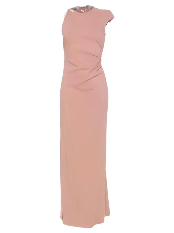 Patrizia Pepe Gathered Cut-out Maxi Dress - Pink