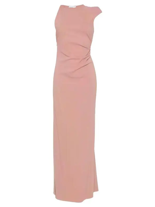 Patrizia Pepe Gathered Cut-out Maxi Dress - Pink
