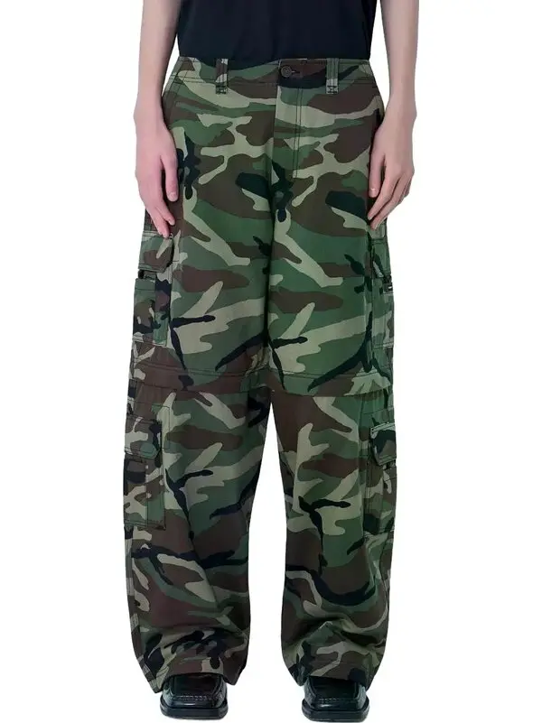 Vetements Camouflage Cargo Trousers - Green