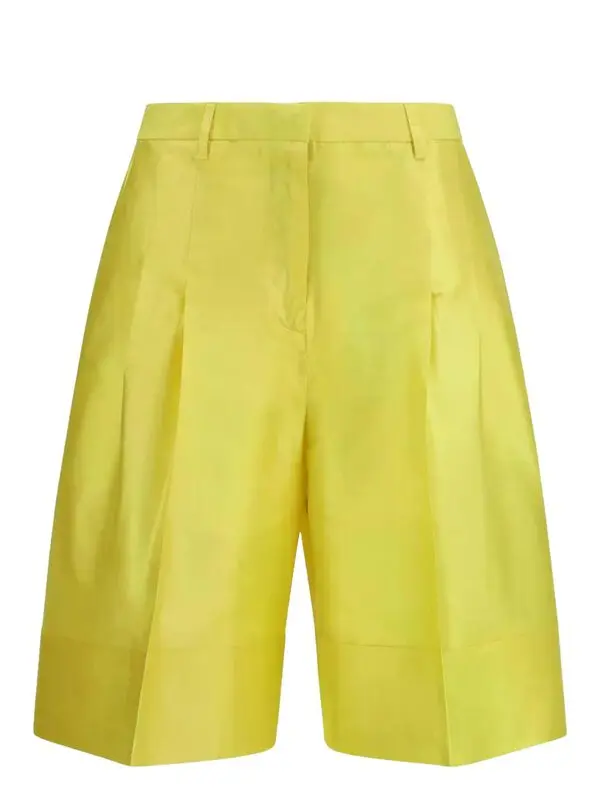 SARA ROKA Charlee Pleated Shorts - Yellow