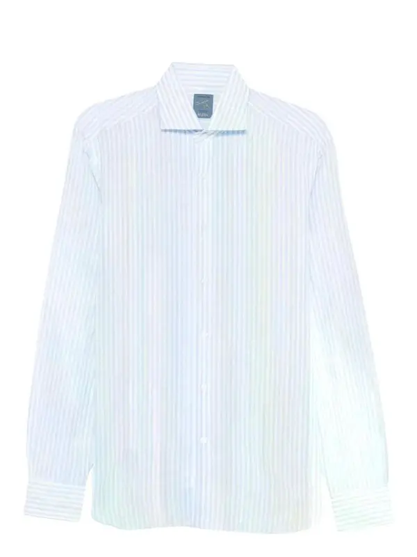 BARBA NAPOLI Buttoned Striped Shirt - Blue