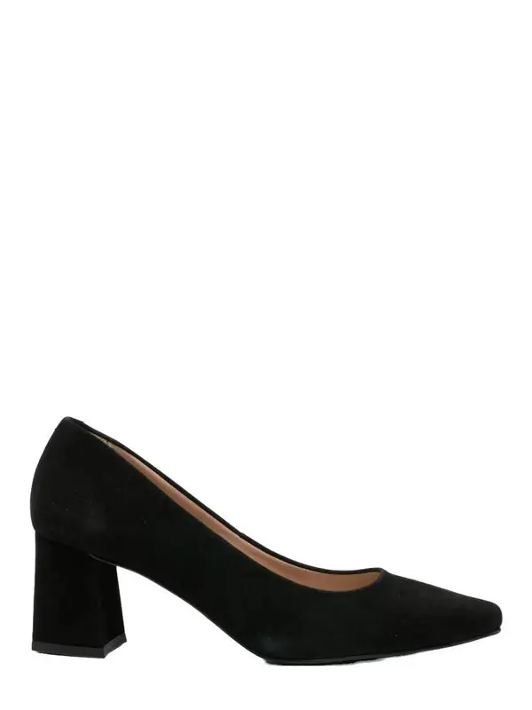 SERGIO MORETTI FIRENZE Pointed-toe Block-heel Pumps - Black