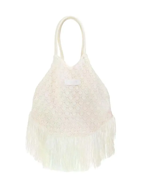 AKEP Knitted Tote Bag - White