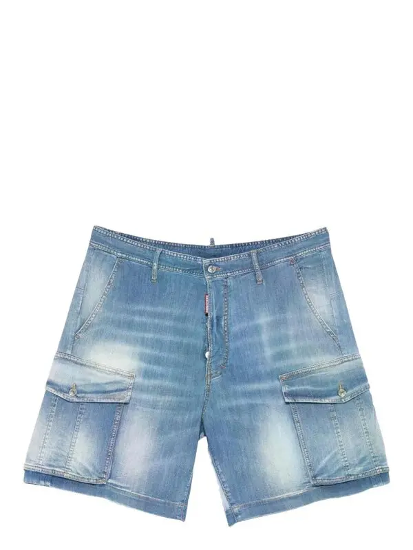 Dsquared2 Cargo Denim Shorts - Blue