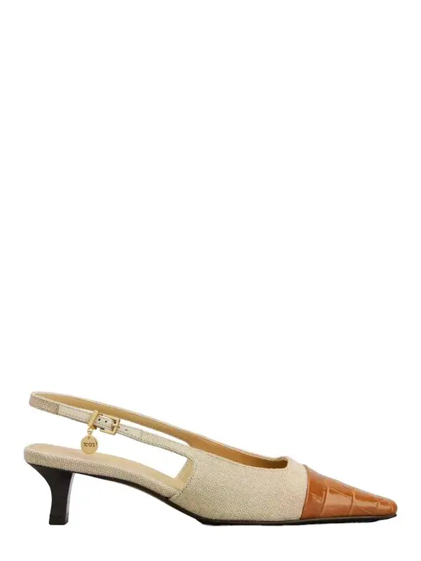 TOD'S Strap Pointed Toe Pumps - Neutrals
