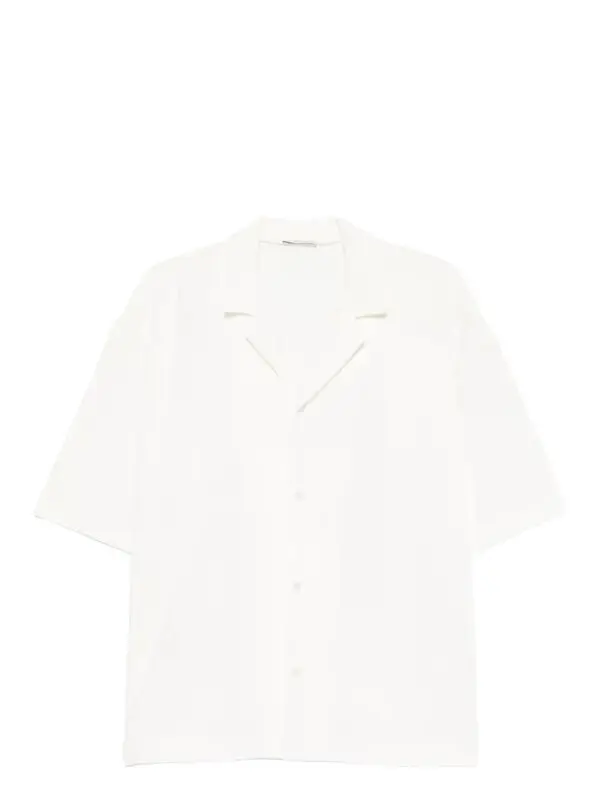 KIEFERMANN Efranio Buttoned Short-sleeve Shirt - Neutrals