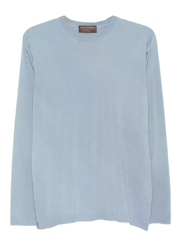 FILIPPO DE LAURENTIIS Crewneck Panelled T-shirt - Blue