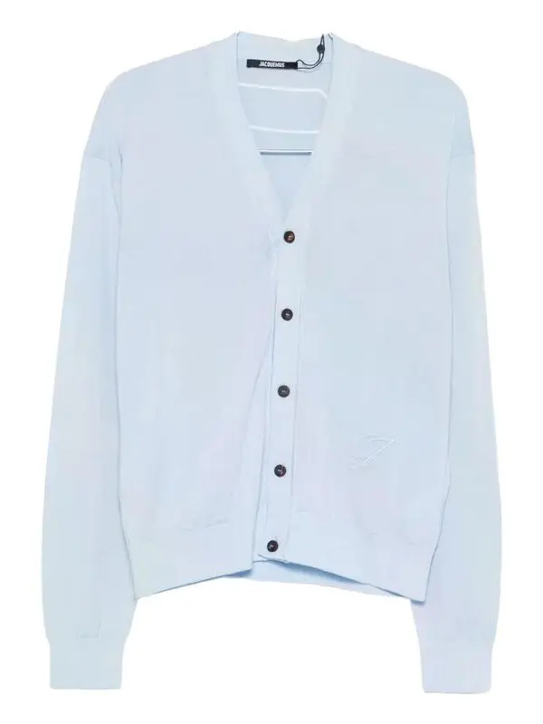 Jacquemus Embroidered Button Cardigan - Blue