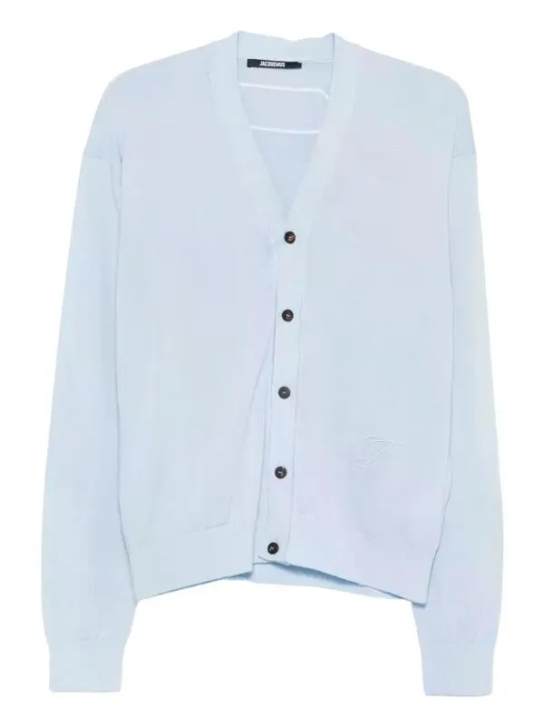 Jacquemus Embroidered Button Cardigan - Blue