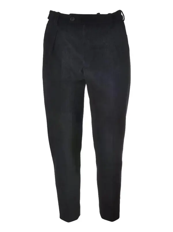 HOSIO Pleated Corduroy Trousers - Blue