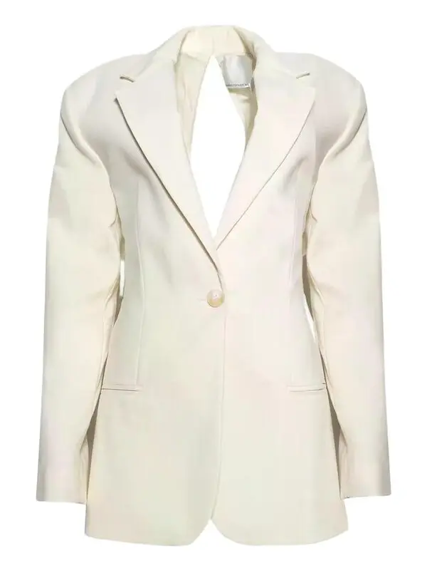Christopher Esber Bow-back Twill Blazer - White