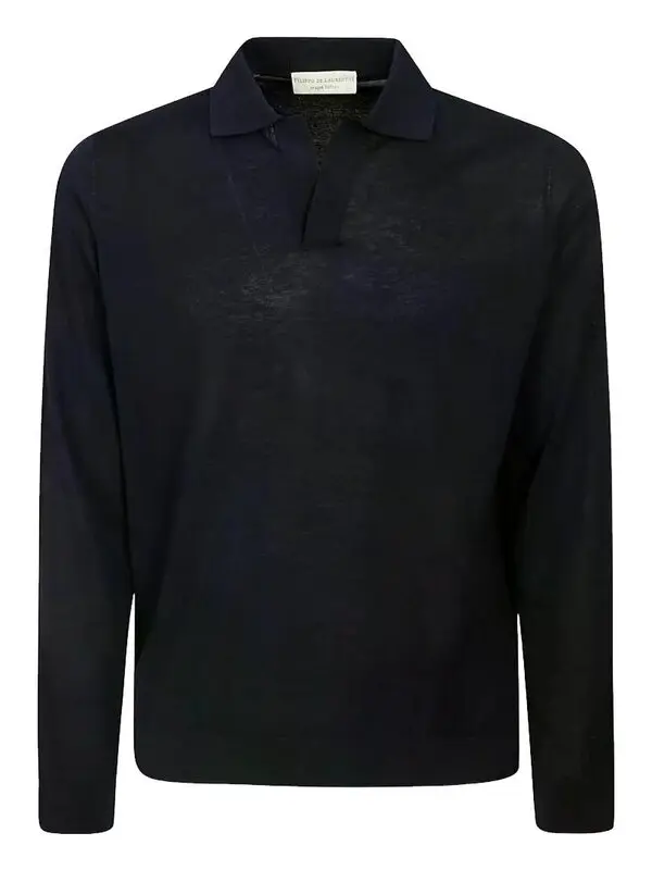 FILIPPO DE LAURENTIIS Long-sleeve T-shirt - Blue
