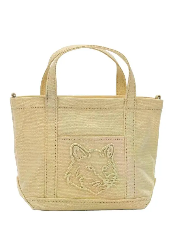 Maison Kitsuné Small Fox Head Tote Bag - Neutrals