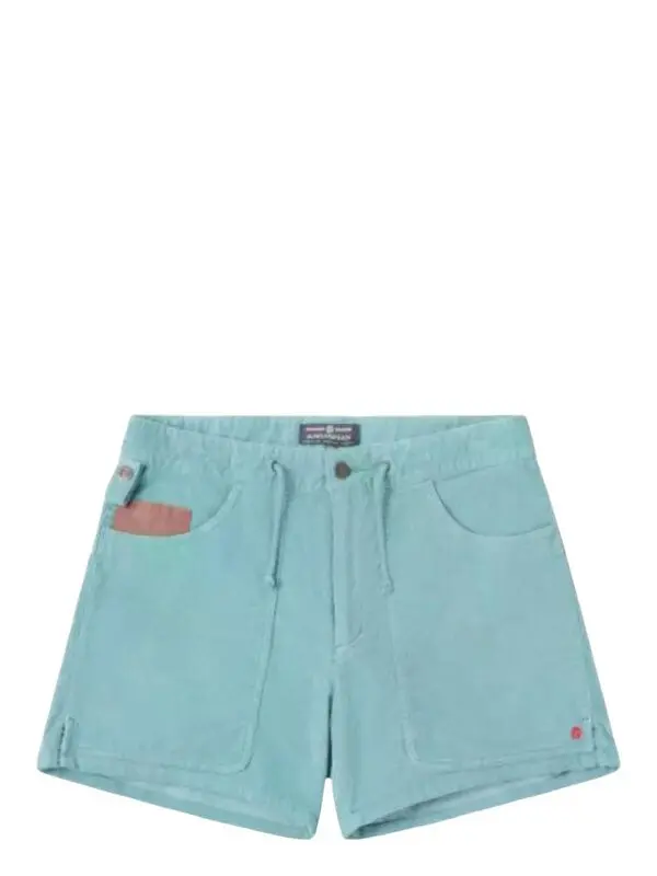 AMUNDSEN Appliqué Corduroy Shorts - Blue