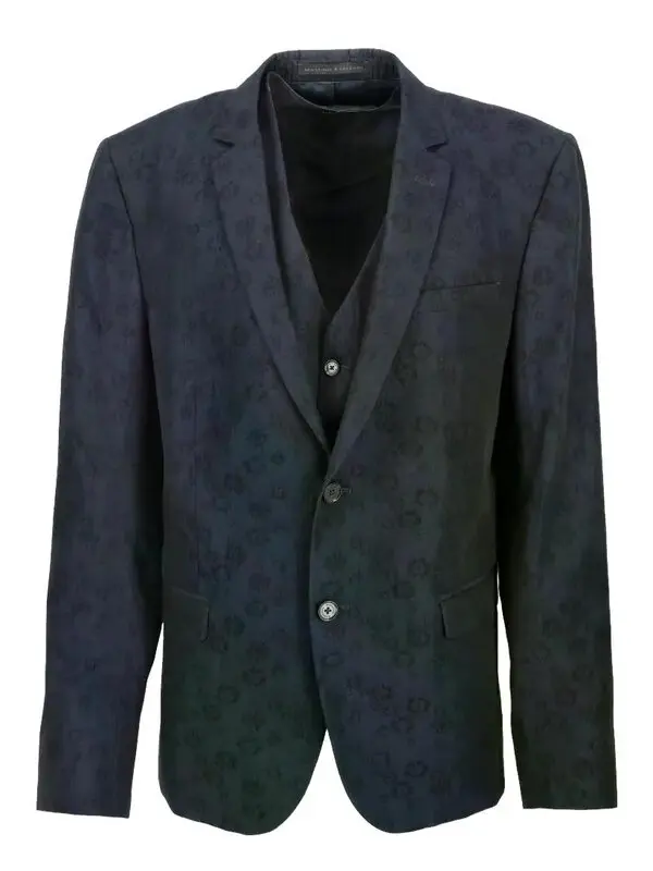 MASSIMO REBECCHI Floral-pattern Blazer Set - Blue