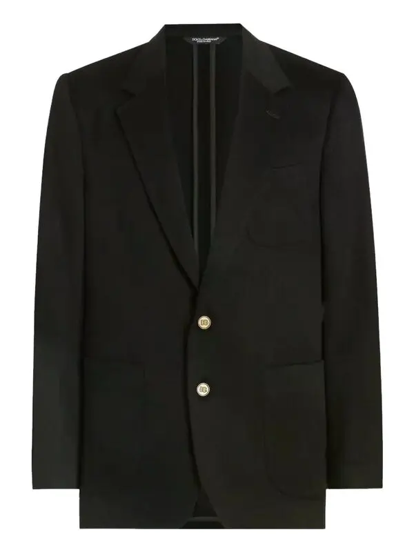 Dolce & Gabbana Single-breasted Portofino Cashmere Jacket - Black