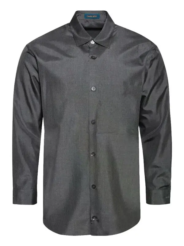 CASELLA MEYER Embroidered Long-sleeve Shirt - Grey