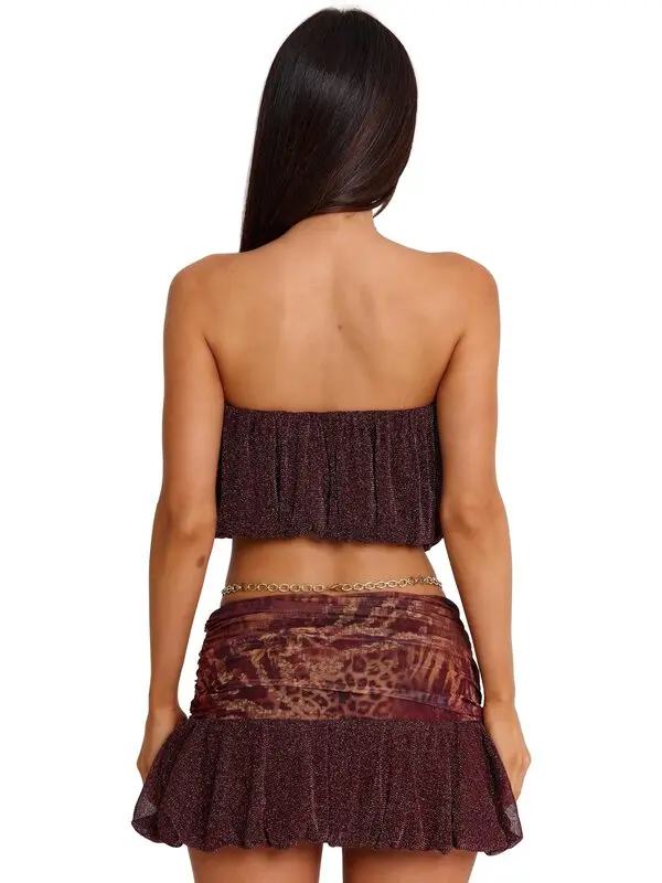 OUTCAST Marielle Strapless Top - Brown