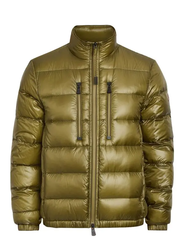 Moncler Logo-appliquéd Padded Shell Jacket - Olive
