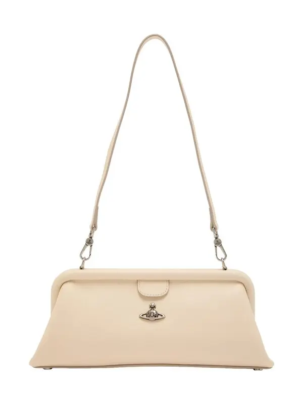 VIVIENNE WESTWOOD Jane Frame Leather Purse - Cream