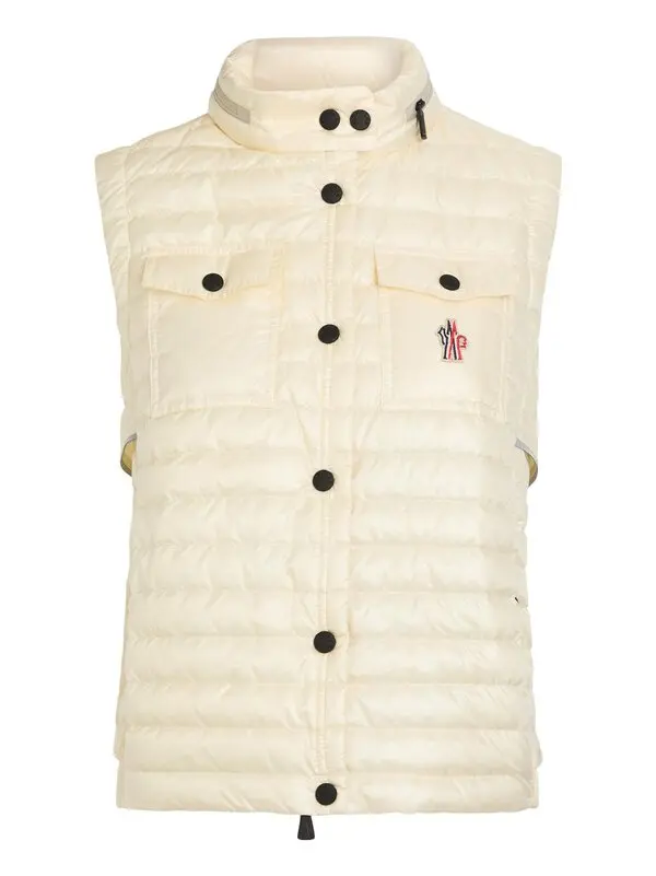 Moncler Gumiane Padded Shell Gilet - Natural