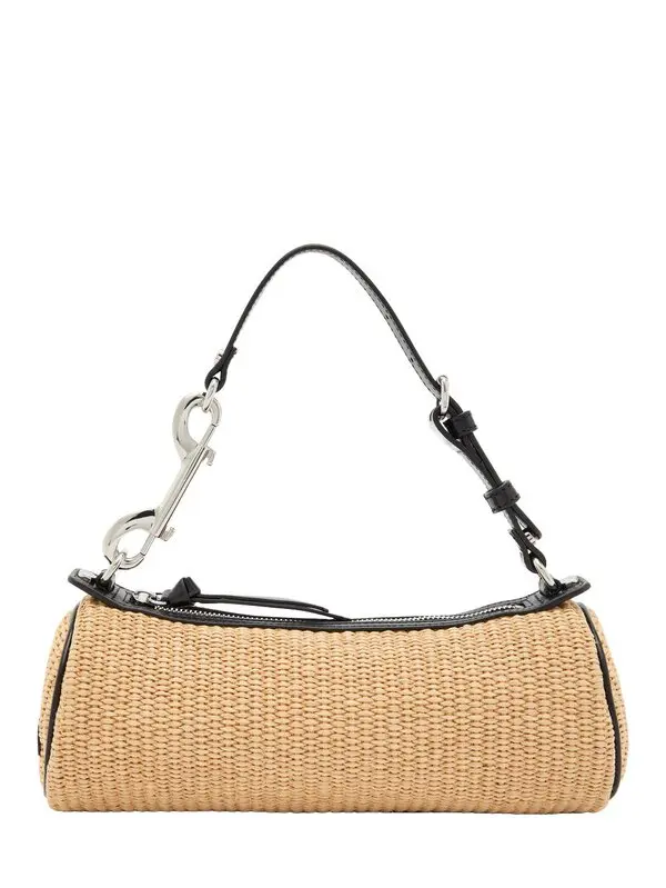 VIVIENNE WESTWOOD Cindy Raffia Cylinder Bag - Natural