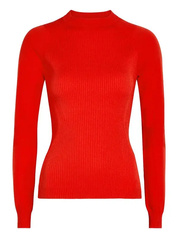 Moncler Ribbed Knit Top - Red