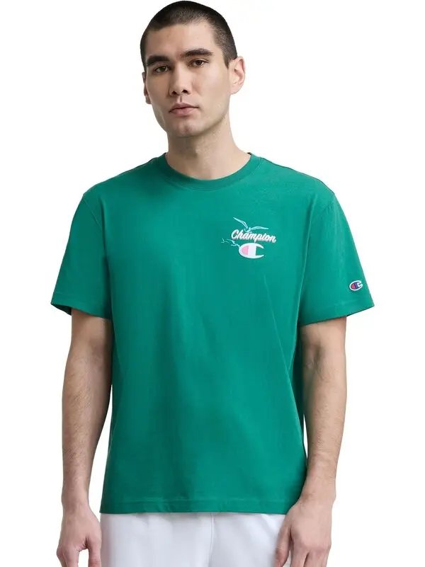 Champion Sunsetters Graphic T-shirt, C Logo - Verdant Green