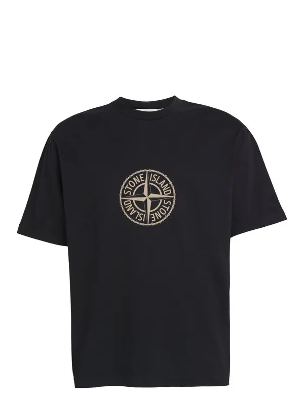 Stone Island Cotton All Around Compass T-shirt - Black