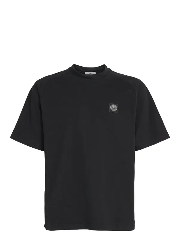Stone Island Organic Cotton Old Effect T-shirt - Black