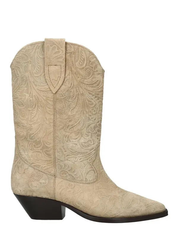 Isabel Marant Suede Duerto Cowboy Boots - Brown