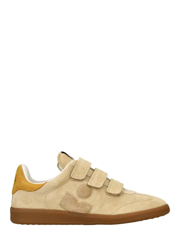 Isabel Marant Suede Beth Logo Sneakers - Beige